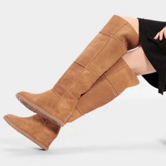 UGG | Shoes | New Ugg Chestnut Over The Knee High Wedge Heel Tall Boots ...